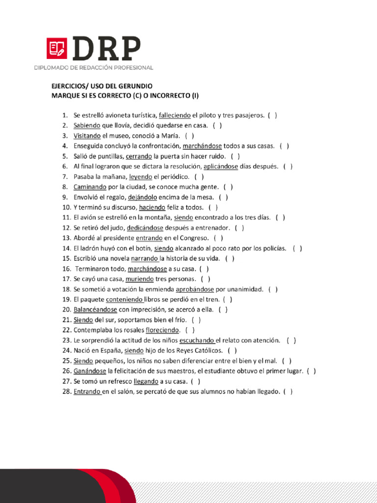 Ejer Gerundios | PDF