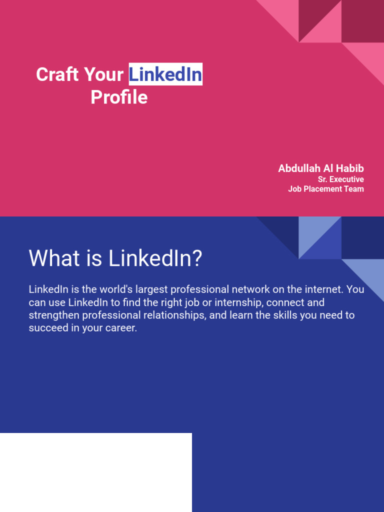 Craft Your LinkedIn Profile. | PDF | Linked In | Human Communication