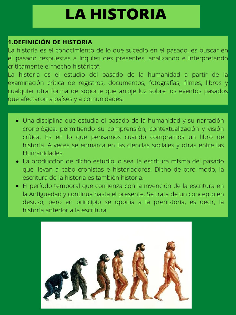Historia: Definición, Importancia y Divisiones | PDF | Science ...