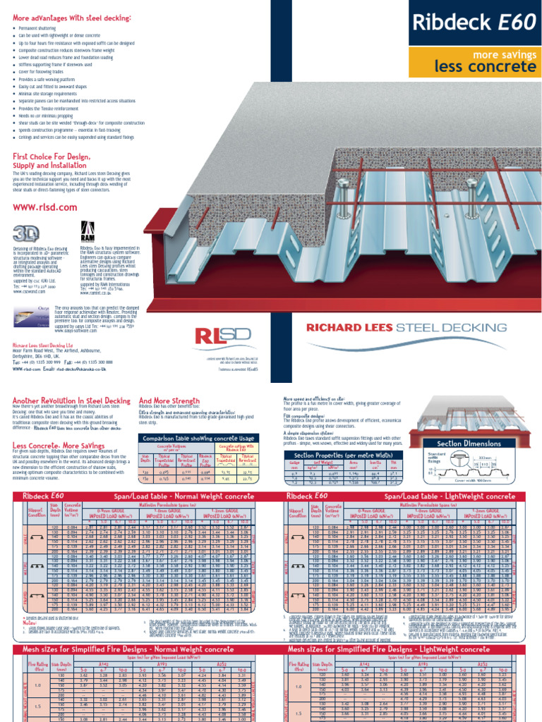 Ribdeck E60 | PDF | Concrete | Composite Material
