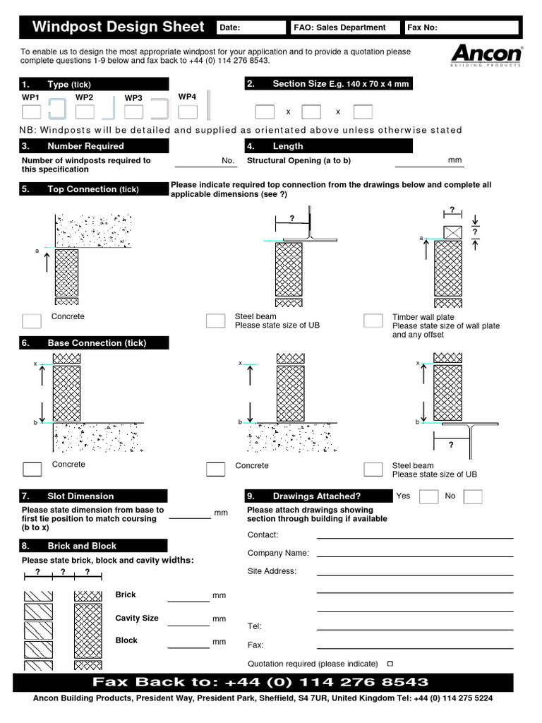 Windpost Design Sheet June 06 - Website Only | PDF | Brick | Building ...
