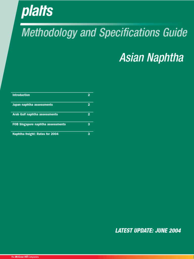 Method Asian Naptha 2004 | PDF | Barrel (Unit) | Prices