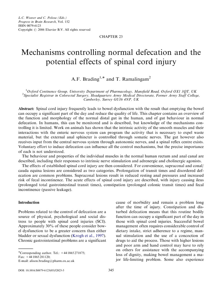 Mechanisms Controlling Normal Defecation and The Potential Effects of ... Mechanisms Controlling Normal Defecation and The Potential Effects of ...