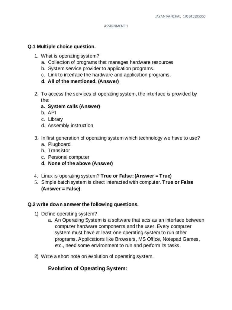 A1 Office 1677479867964 | PDF | Operating System | Kernel (Operating System)