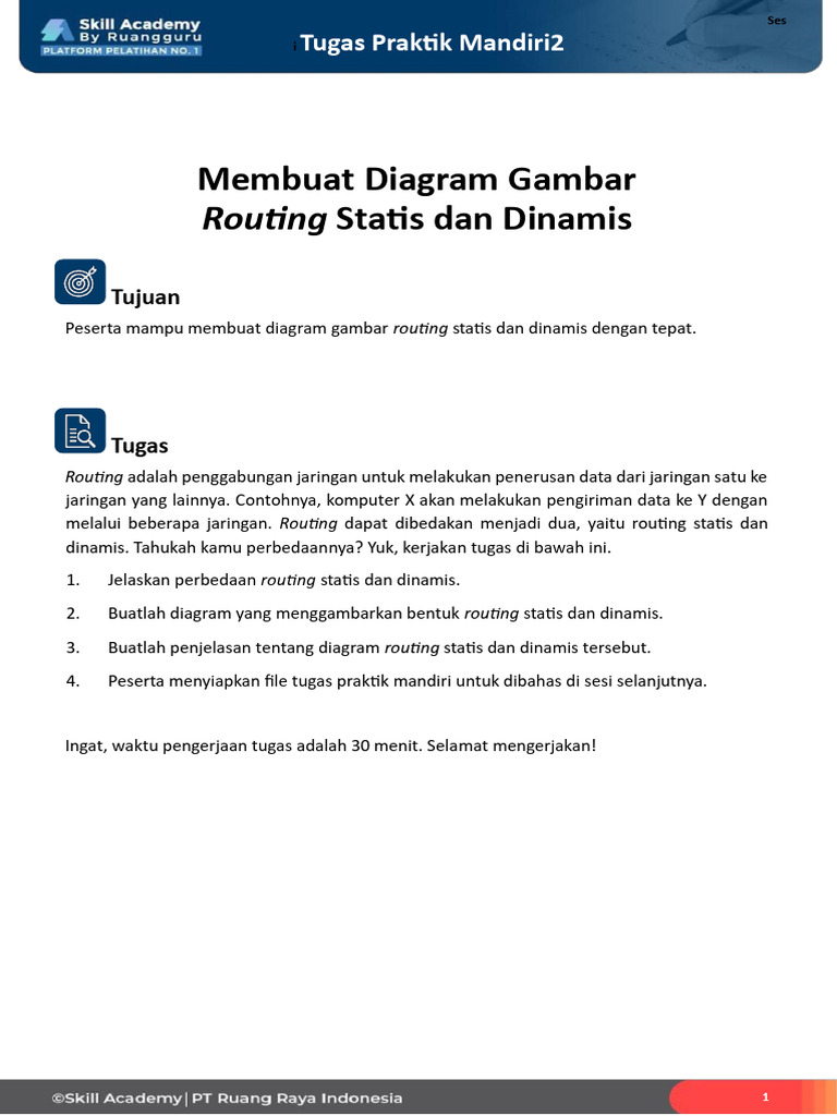 Diagram Routing Statis dan Dinamis | PDF