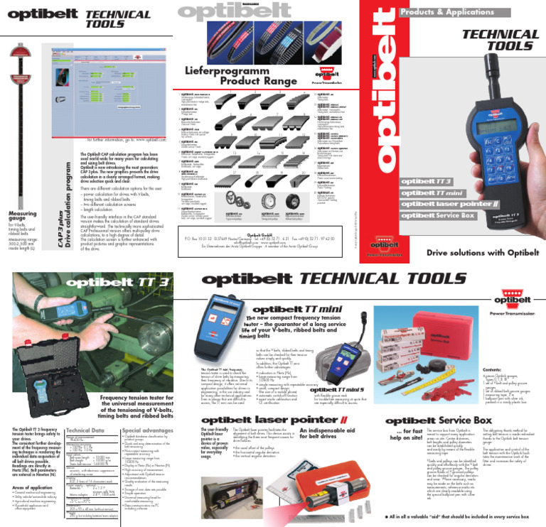 Optibelt Device Catalog | PDF | Belt (Mechanical) | Metrology