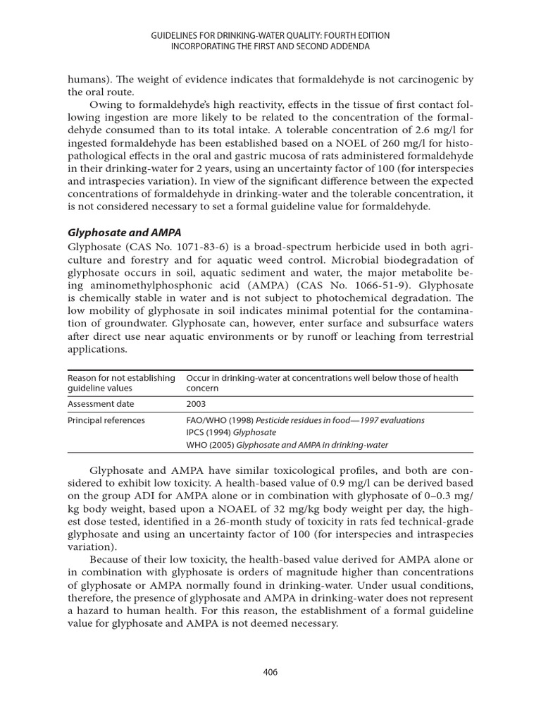 Glyphosate and Ampa Fact Sheet 2022 | PDF | Toxicity | Occupational ...