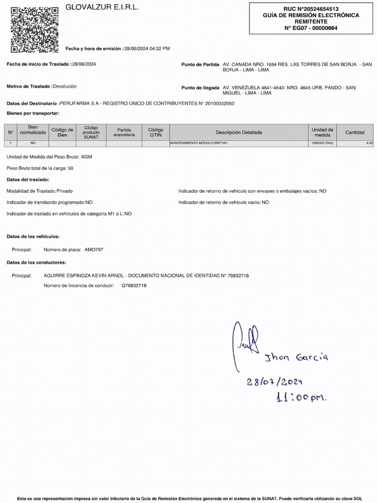 Guía de Entrega Módulos 28-06-24 | PDF