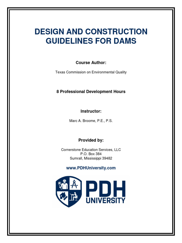 Design and Construction Guidelines For Dams | PDF | Dam | Spillway