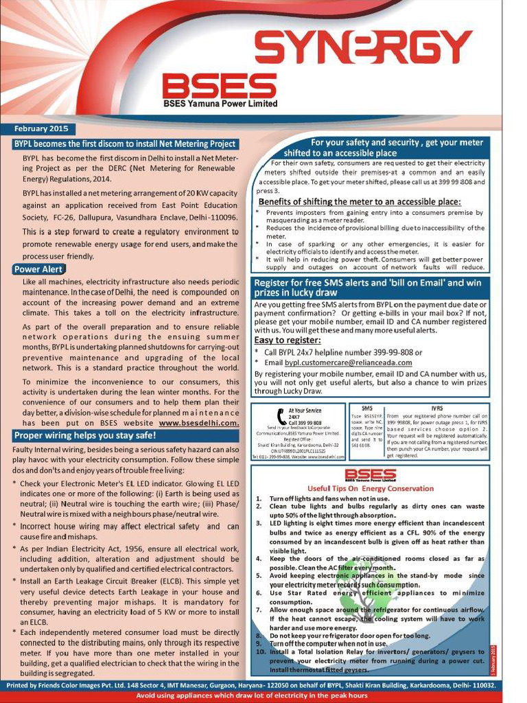 Synergy BYPL Feb-15 (Eng) | PDF