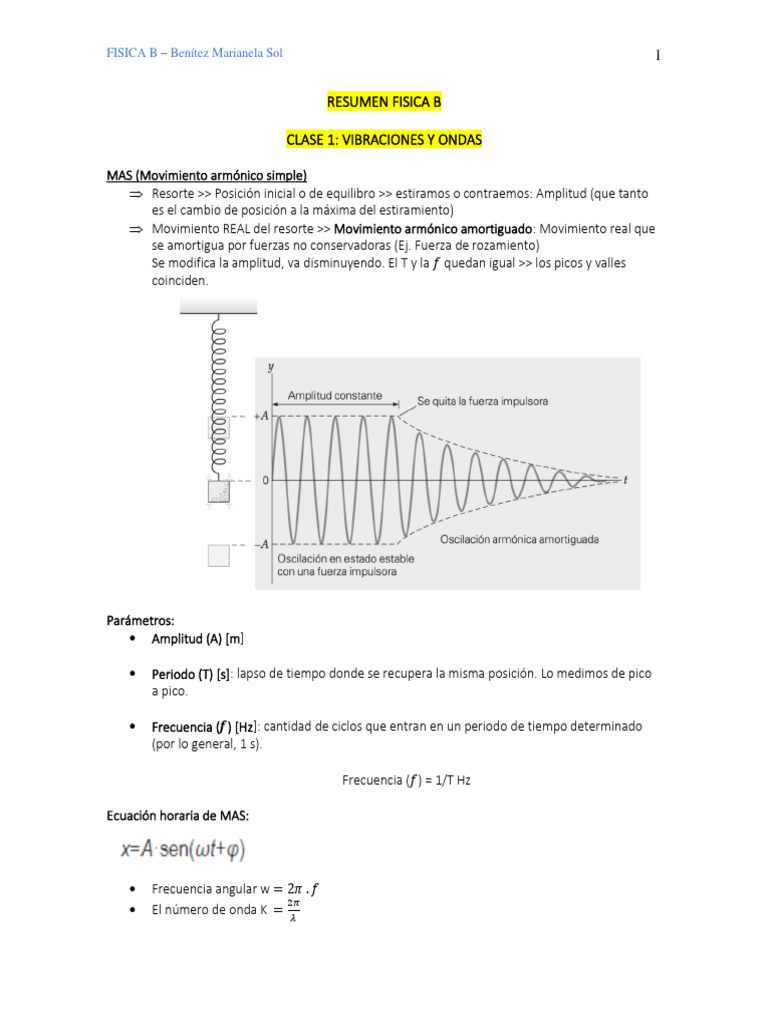 Resumen Fisica b Final | PDF | Olas | Ligero