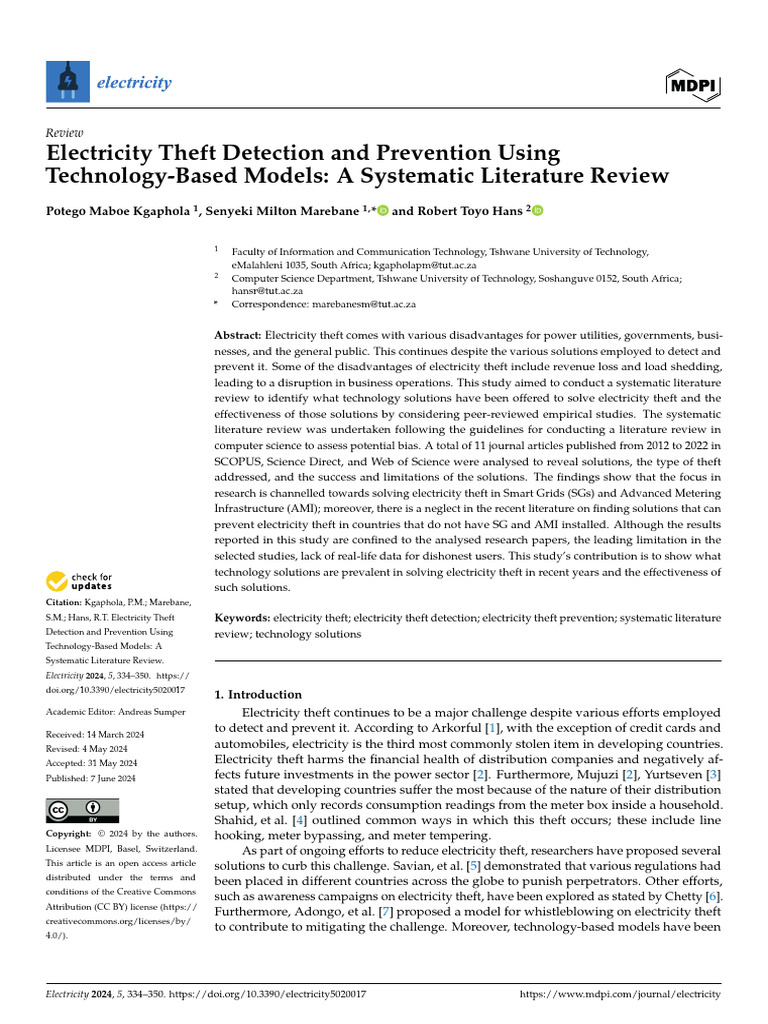 Electricity 05 00017 v2 | PDF | Systematic Review | Subsidy