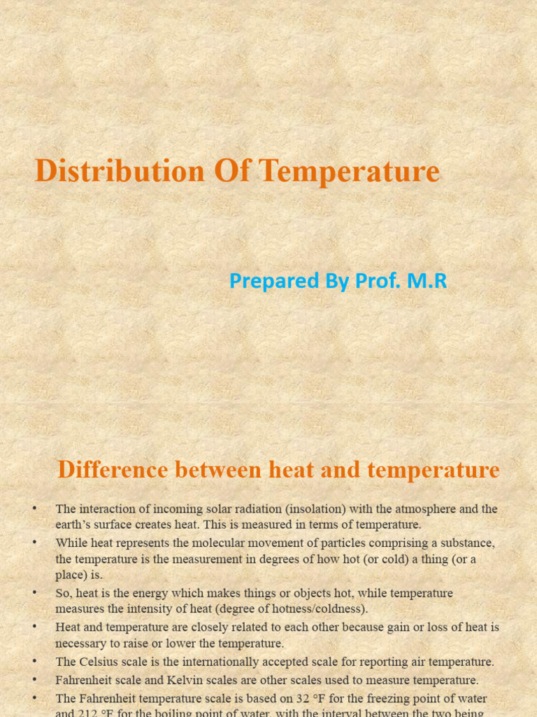 Temperature Distribution Explained | PDF | Fahrenheit | Temperature