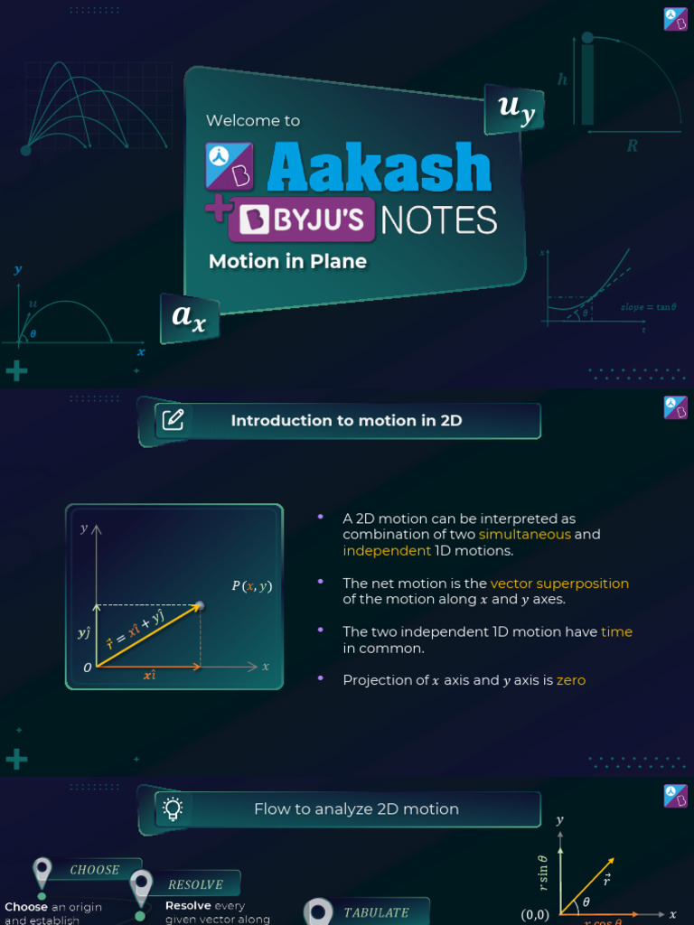 Motion in Plane | PDF | Acceleration | Physical Phenomena