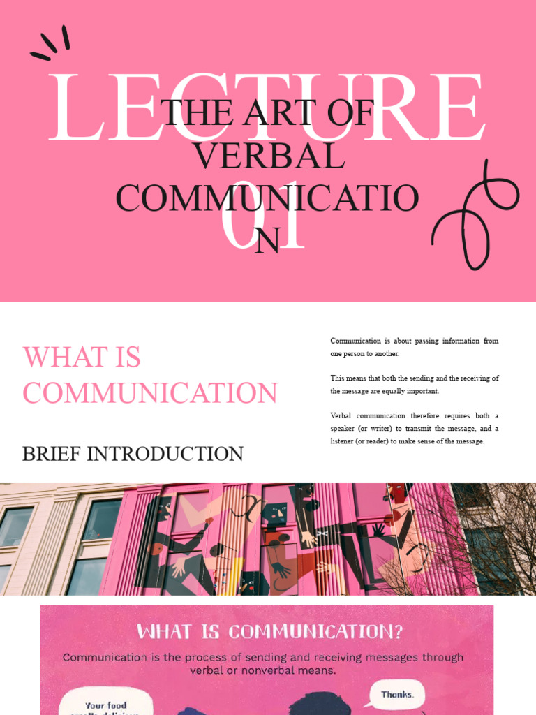 The Art of Verbal Communicatio N | PDF | Language Arts & Discipline
