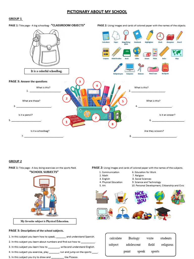 Making A Pictionary About My School | PDF | Teachers | Learning