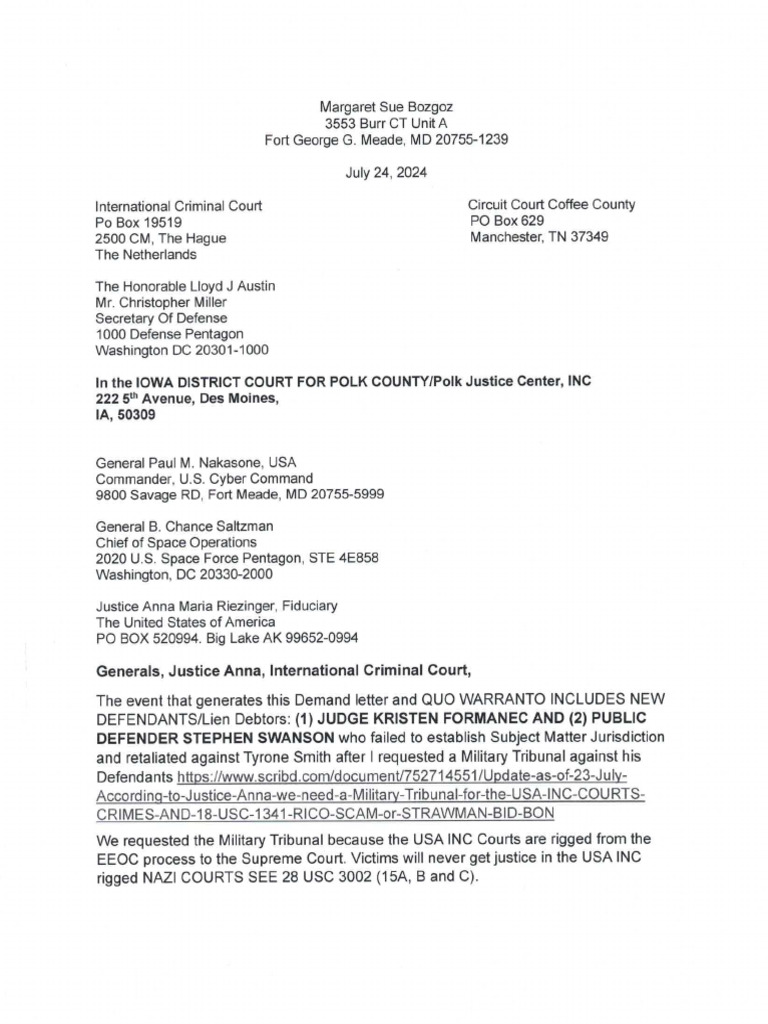 Quo Warranto When The Courts Go ROGUE Here GOOD DOD IOWA Corrupt Caught ...