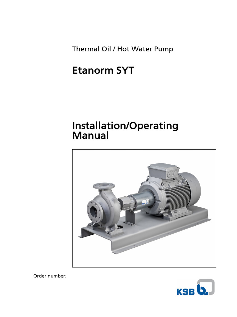 Etanorm Syt1 | PDF | Pump | Bearing (Mechanical)