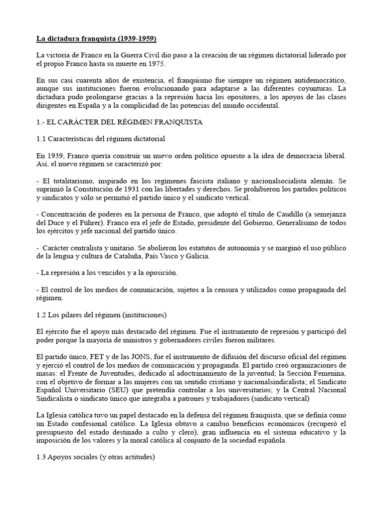 Ultimos Temas 2bach | PDF | España franquista | Francisco franco