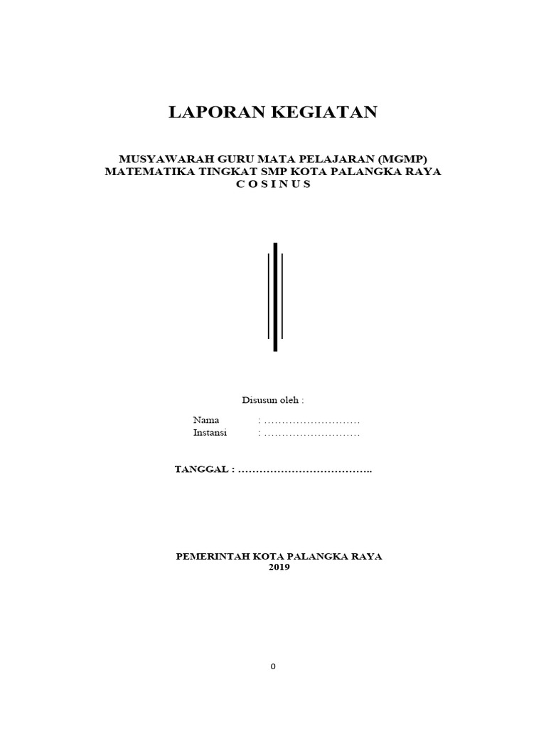 Contoh Format Laporan MGMP | PDF