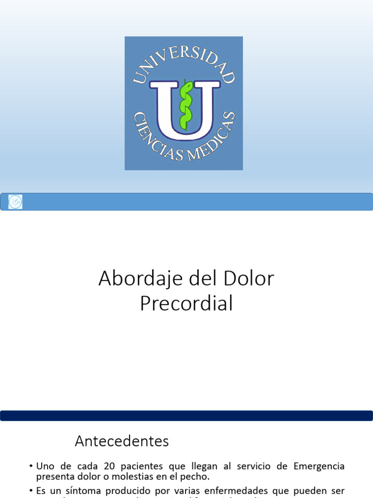 Abordaje Del Dolor Precordial | PDF | Medicina CLINICA | Enfermedades y ...