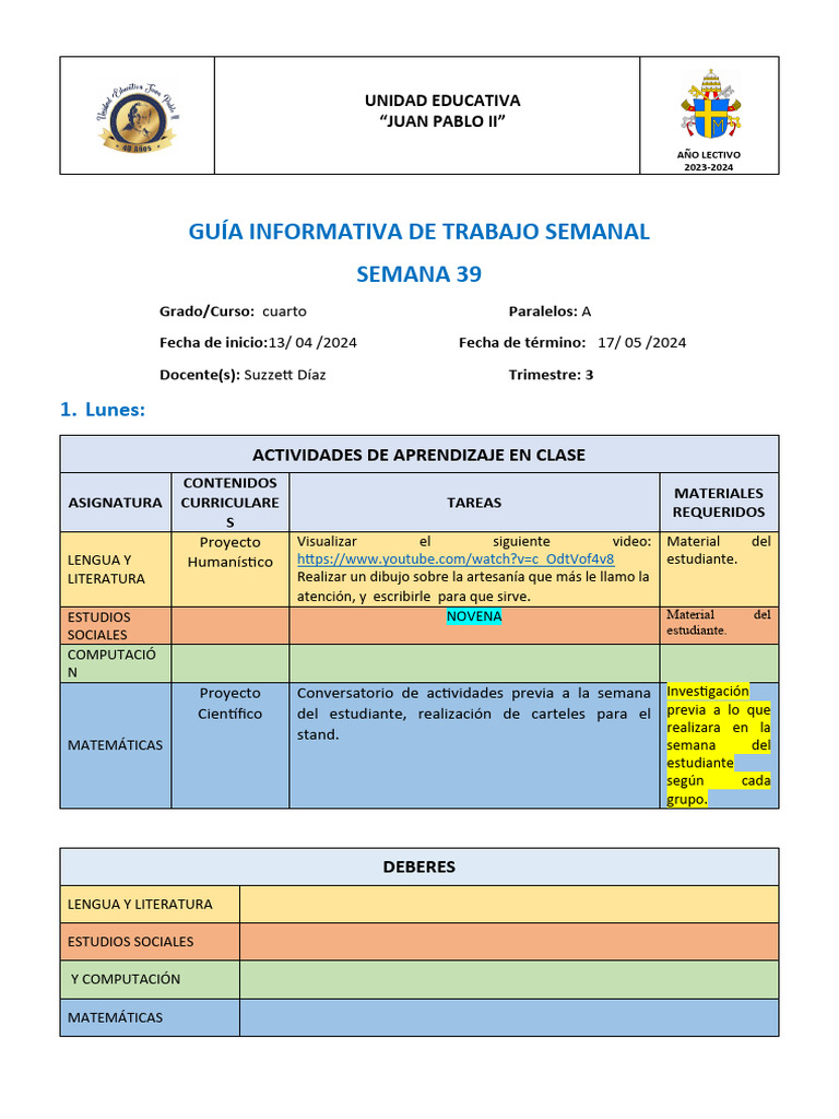 Gi39 Díaz Suzzett 4toa | PDF | Predicado (Gramática)