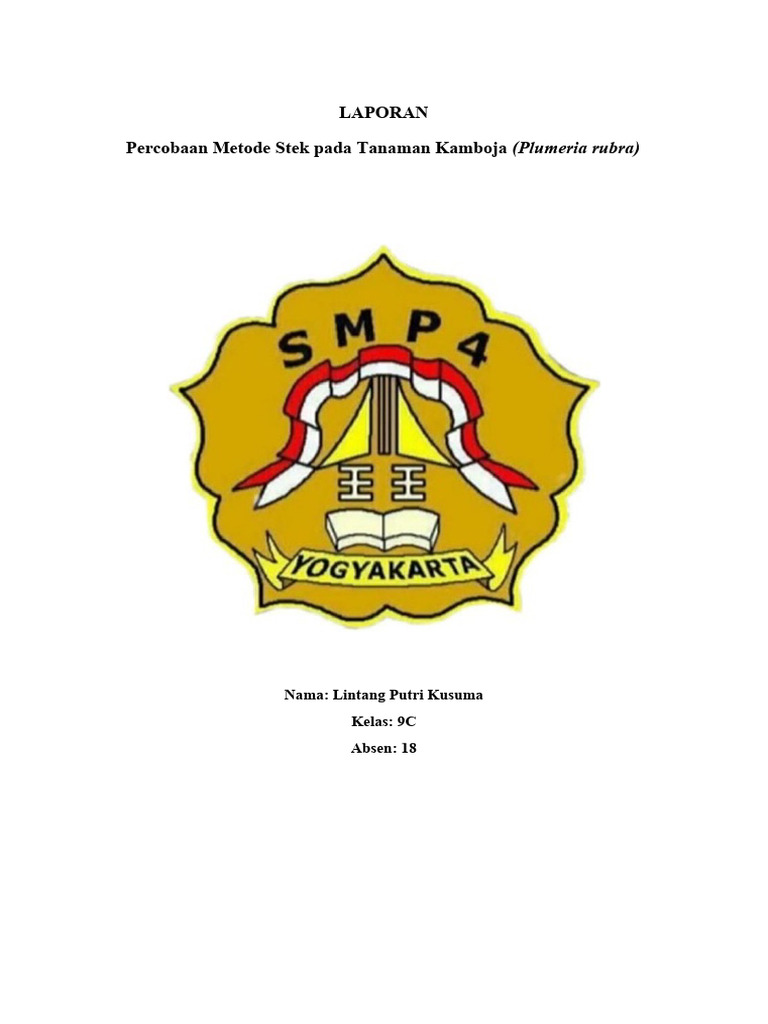 Metode Stek Bunga Kamboja Efektif | PDF