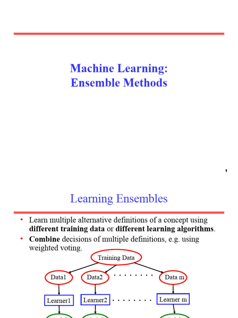 Machine Learning: Ensemble Methods | PDF | Machine Learning | Bootstrapping (Statistics)