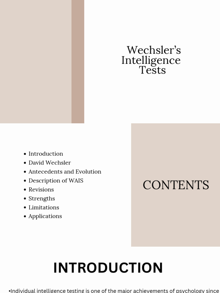 Wapis | PDF | Wechsler Adult Intelligence Scale | Intelligence Quotient