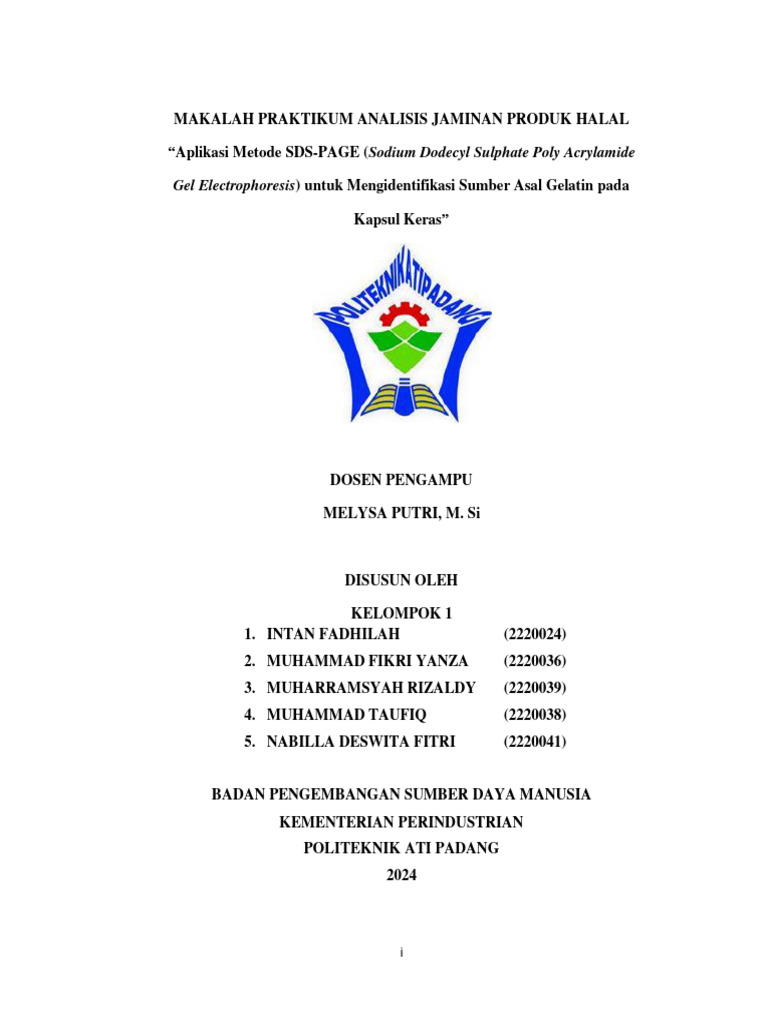Makalah Praktikum Analisis Jaminan Produk Halal Kelompok 1 | PDF