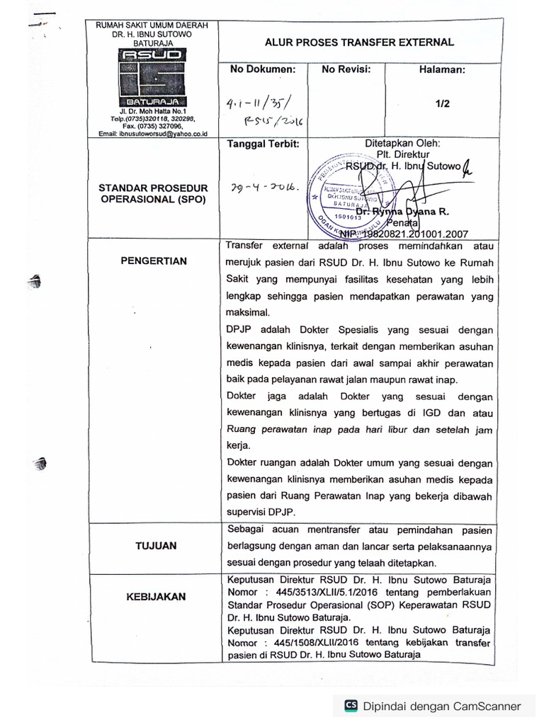 Alur Proses Transfer External | PDF