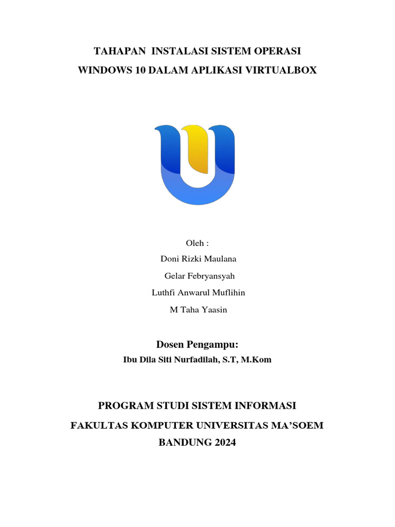 Tugas Tahapan Instalasi Windows 10 Pada Virtualbox | PDF | Game & Aktivitas