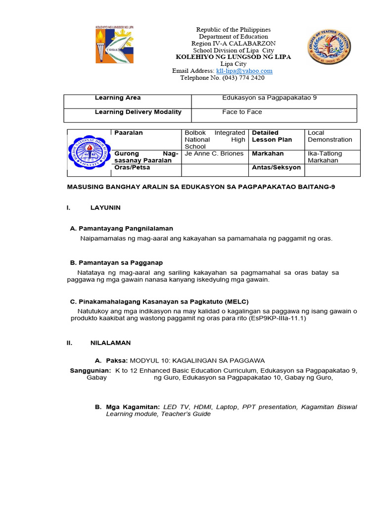 Modyul 10: Kagalingan Sa Paggawa | PDF
