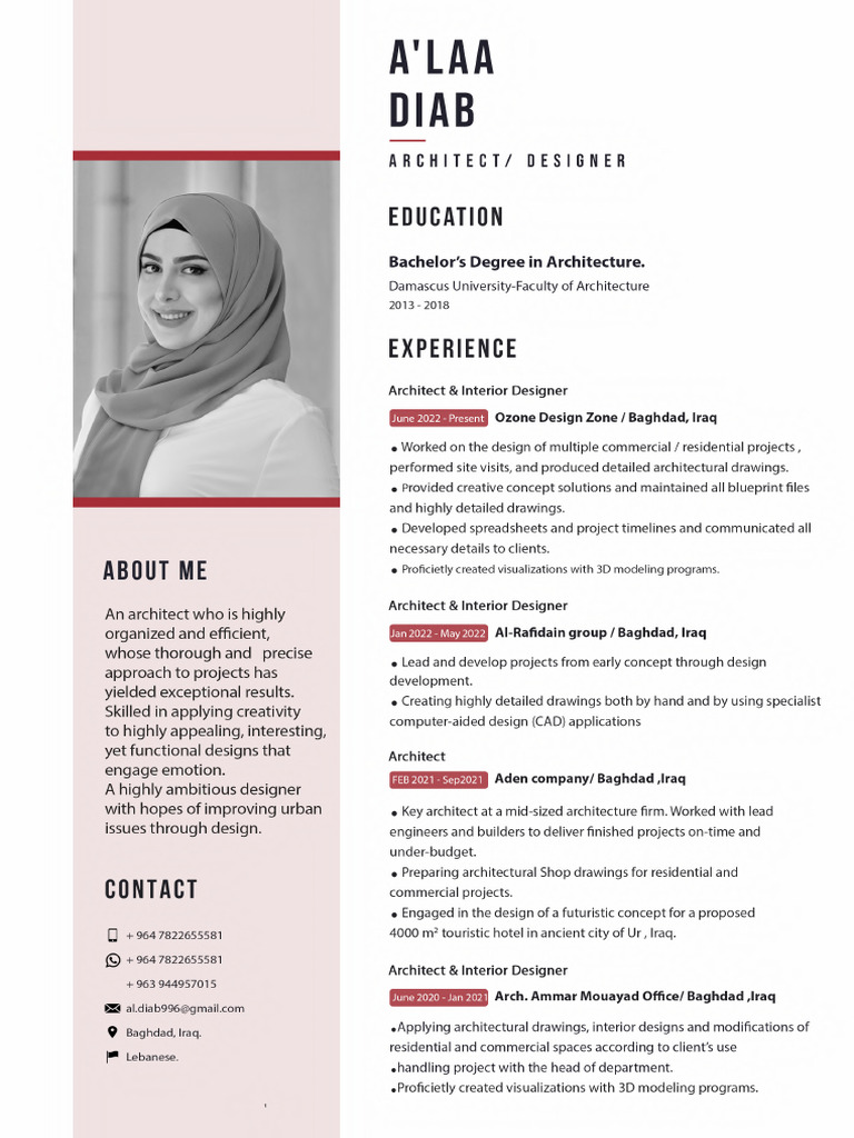 A'laa Diab CV | PDF