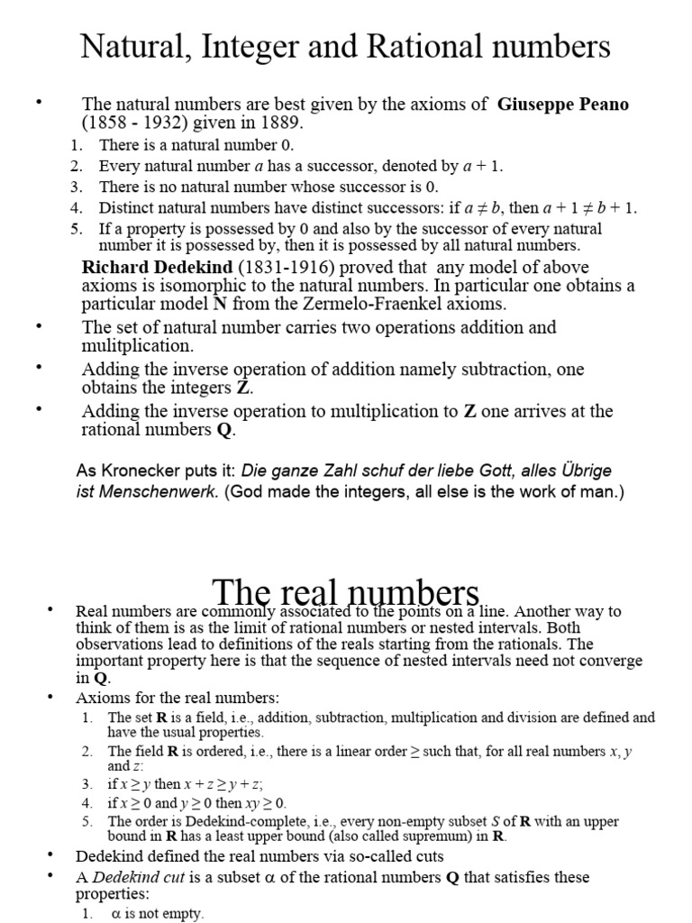 Numbers | PDF | Real Number | Natural Number