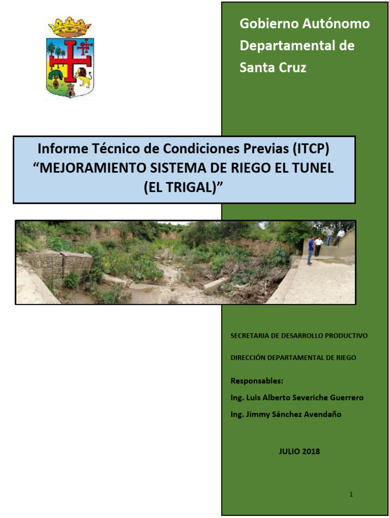 Itcp - El Tunel Ok | PDF | Riego | Agua