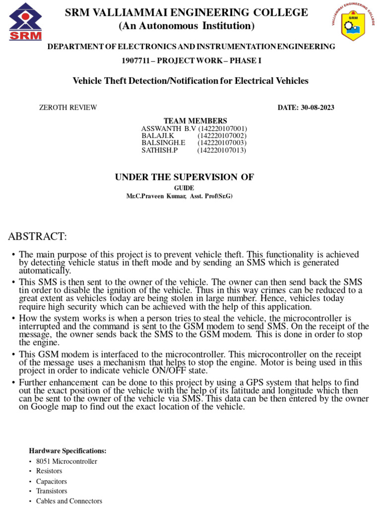 Batch 2 Zeroth Presentation | PDF | Computing | Computer Engineering