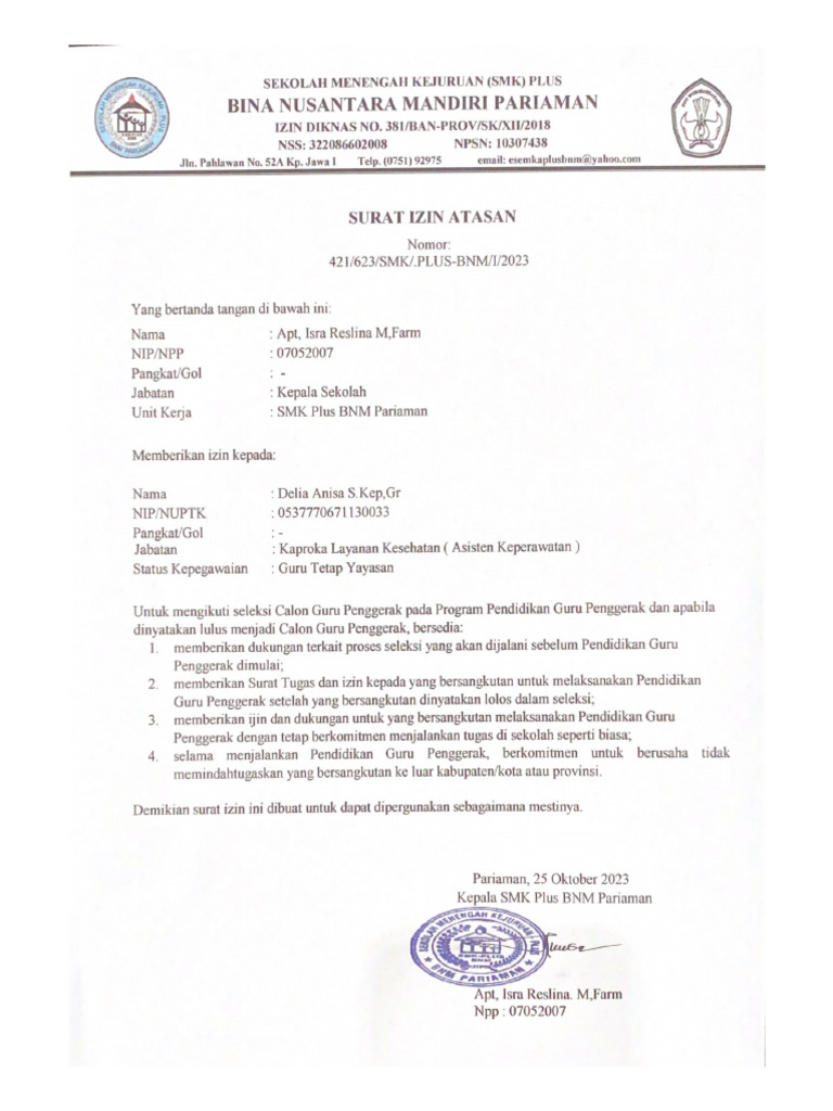 Sekolah Menengah Kejuruan (SMK) Plus | PDF