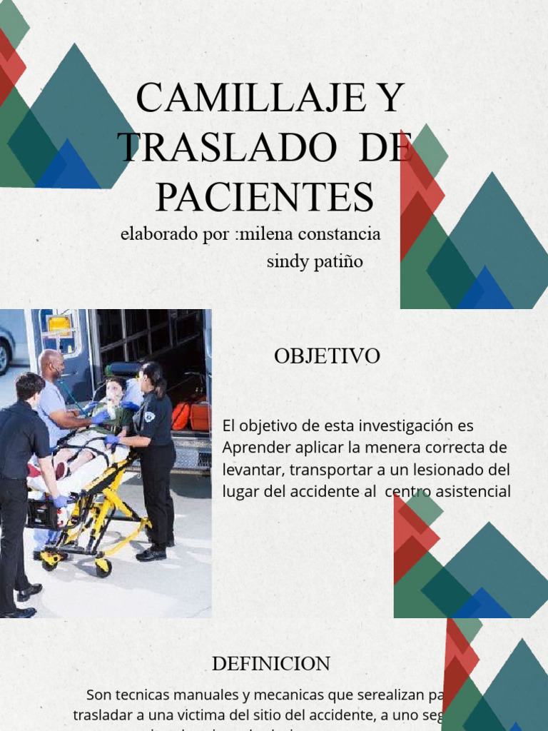 Exposicion Camillaje y Translado de Pacientes | PDF