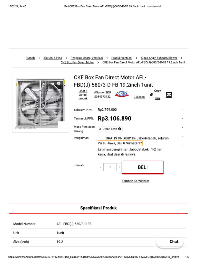 Data Sheet Blower 5700 m3 | PDF