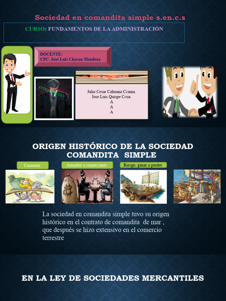 Sociedad en Comandita Simple 1 | PDF | Sociedad
