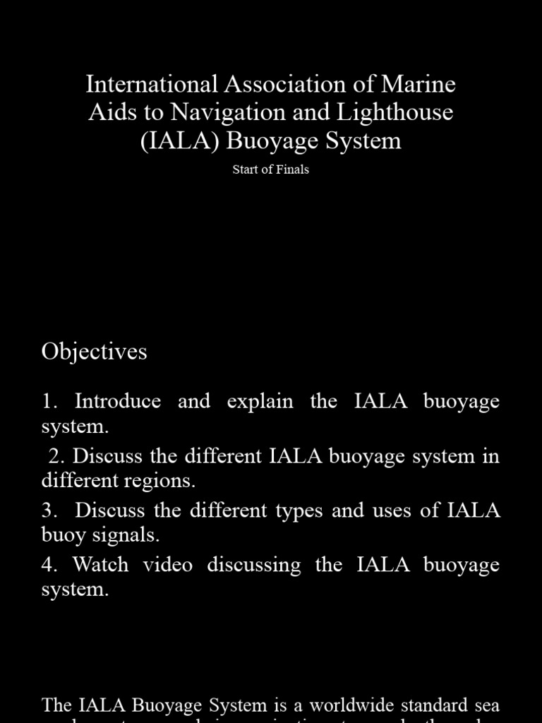 IALA Buoyage System Guide | PDF | Navigation
