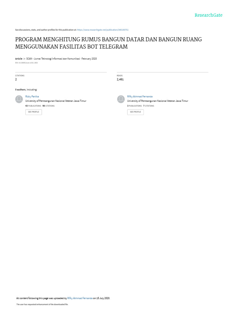 Program Menghitung Rumus Bangun Datar Dan Bangun r | PDF