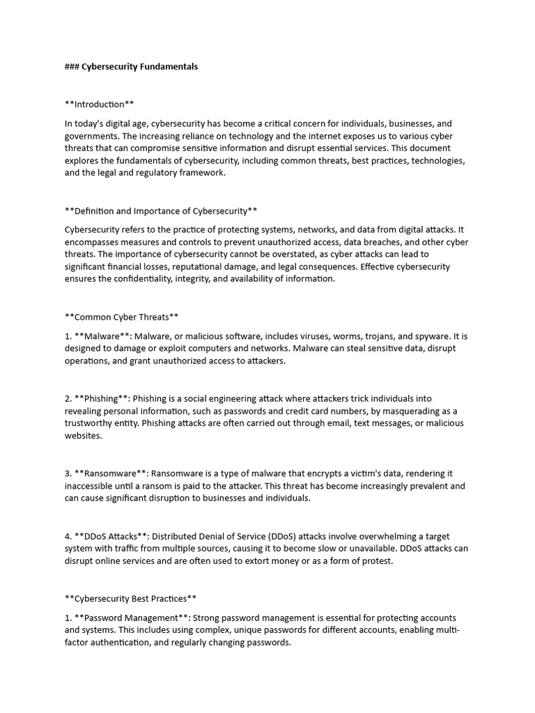 Cybersecurity Fundamentals | PDF | Security | Computer Security