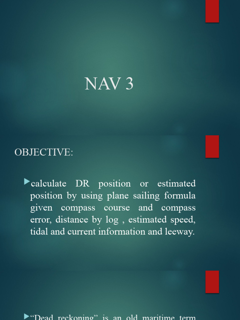 Calculate DR Position | PDF | Compass | Navigation