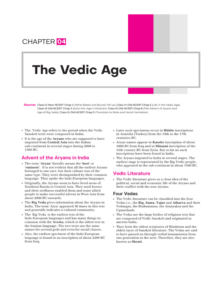The Vedic Age | PDF | Vedas | Sanskrit
