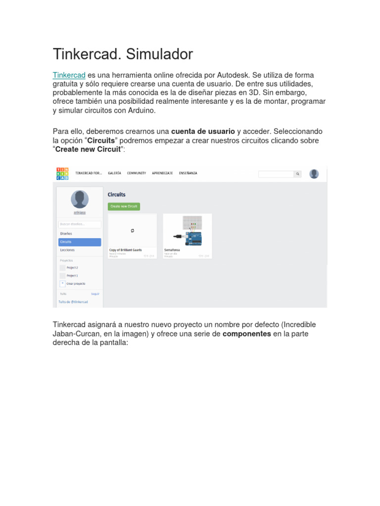 Tinkercad Simulador Arduino | PDF | Arduino | Ingeniería Informática