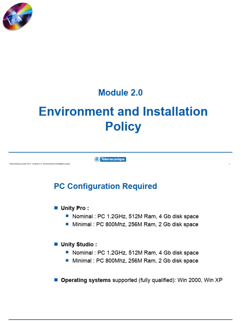 Module 2.0 Environment & Installation Policy | PDF | Installation ...