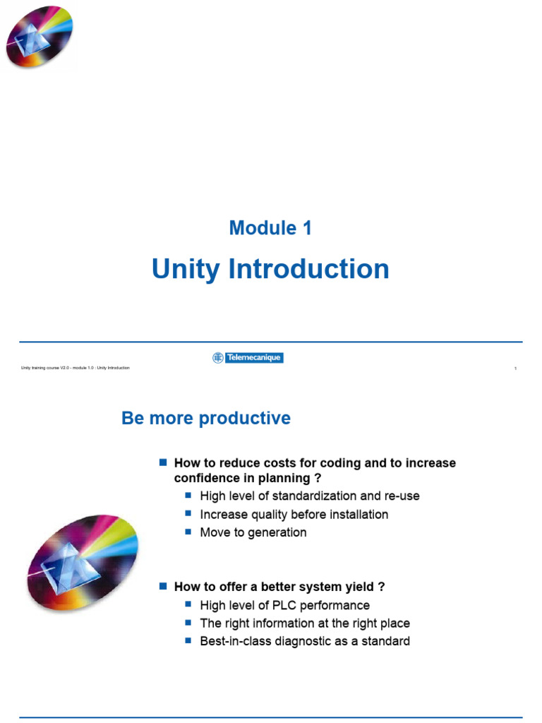 module 1.0 Unity Introduction | Download Free PDF | Programmable Logic Controller | Unity (Game ...