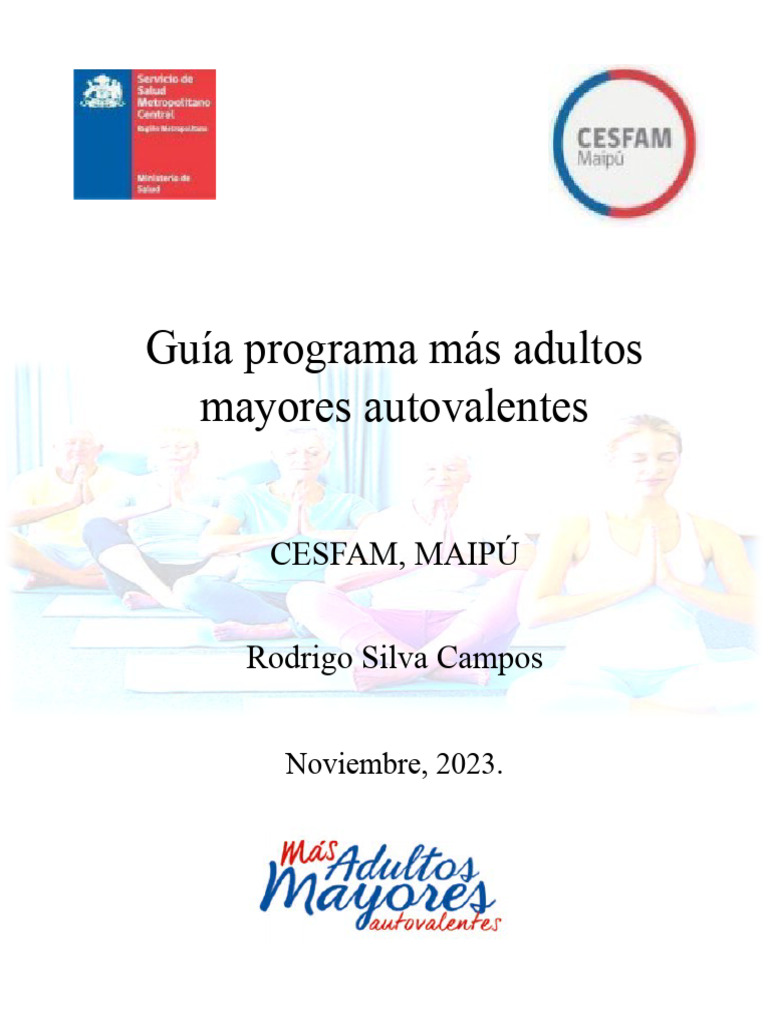 Guía Programa Más Adultos Mayores Autovalentes | PDF | Codo | Hombro